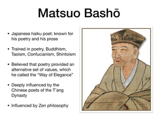 Basho travel poetry awareness | PPT