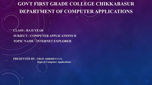 GFGC CHIKKABASUR (INTERNET EXPLORER) | PPT