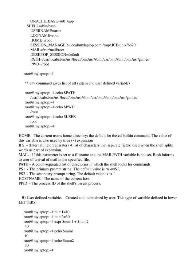 Bash Shell Introduction By Arun Bagul | PDF