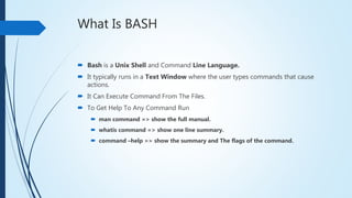 Learning Bash For linux Command Line | PPT