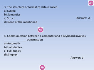 Networking Basic MCQ's TEST | PPTX | Computer Networking | Computing