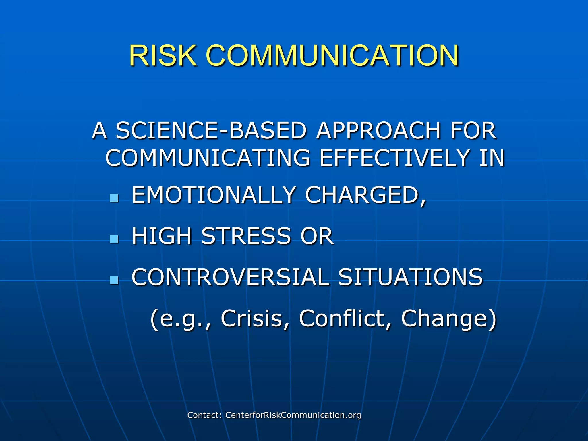 Basic Risk Communication | PPT