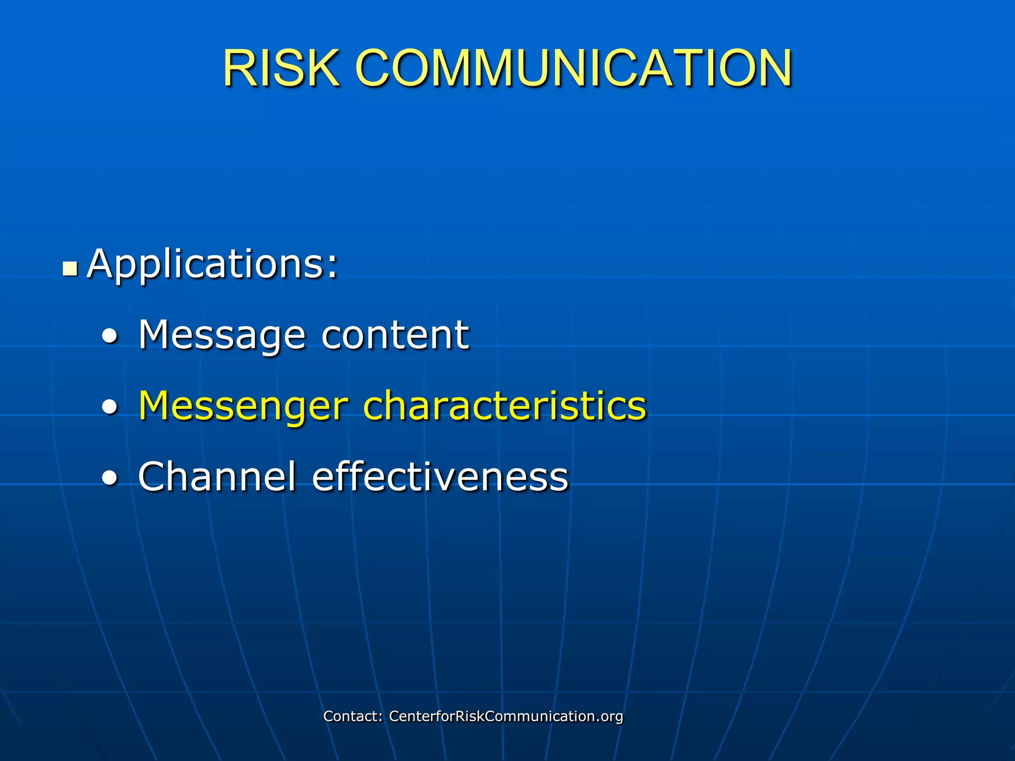 Basic Risk Communication | PPT