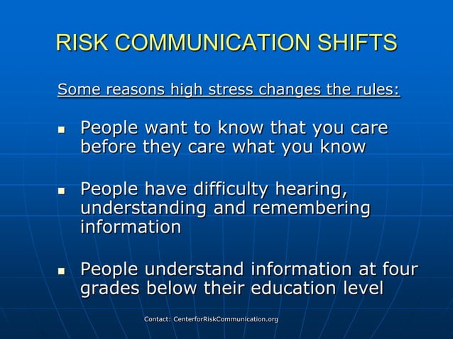 Basic Risk Communication | PPT