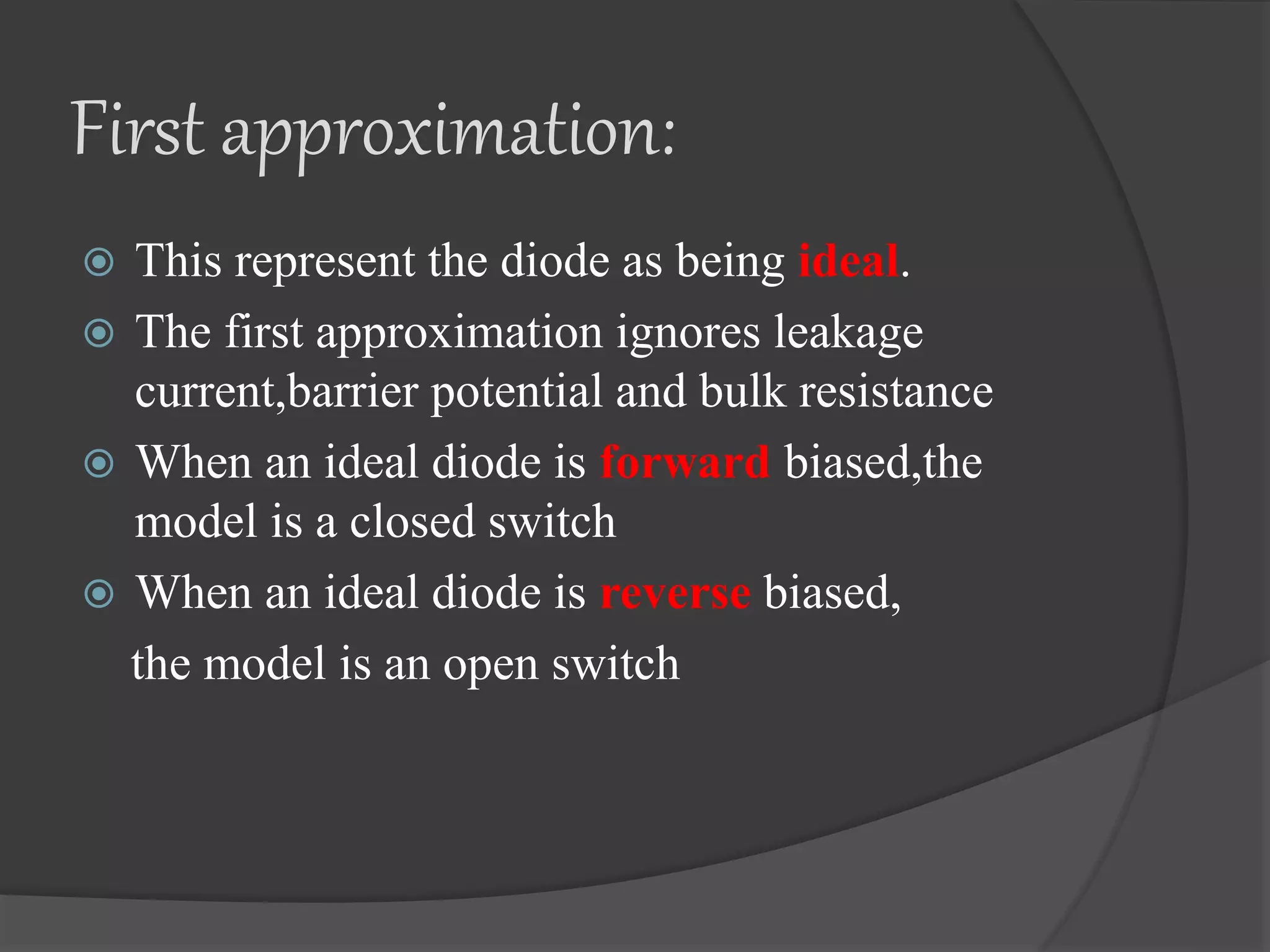 Diode & its Approximation | PPTX