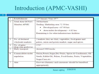 Basic supply-chain APMC bhaji market | PPTX