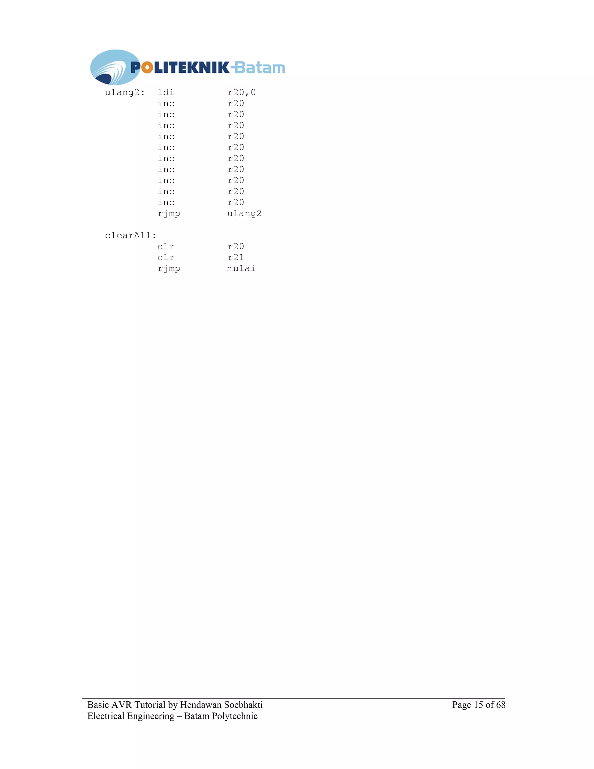 Basic avr-microcontroller-tutorial 8535 | PDF