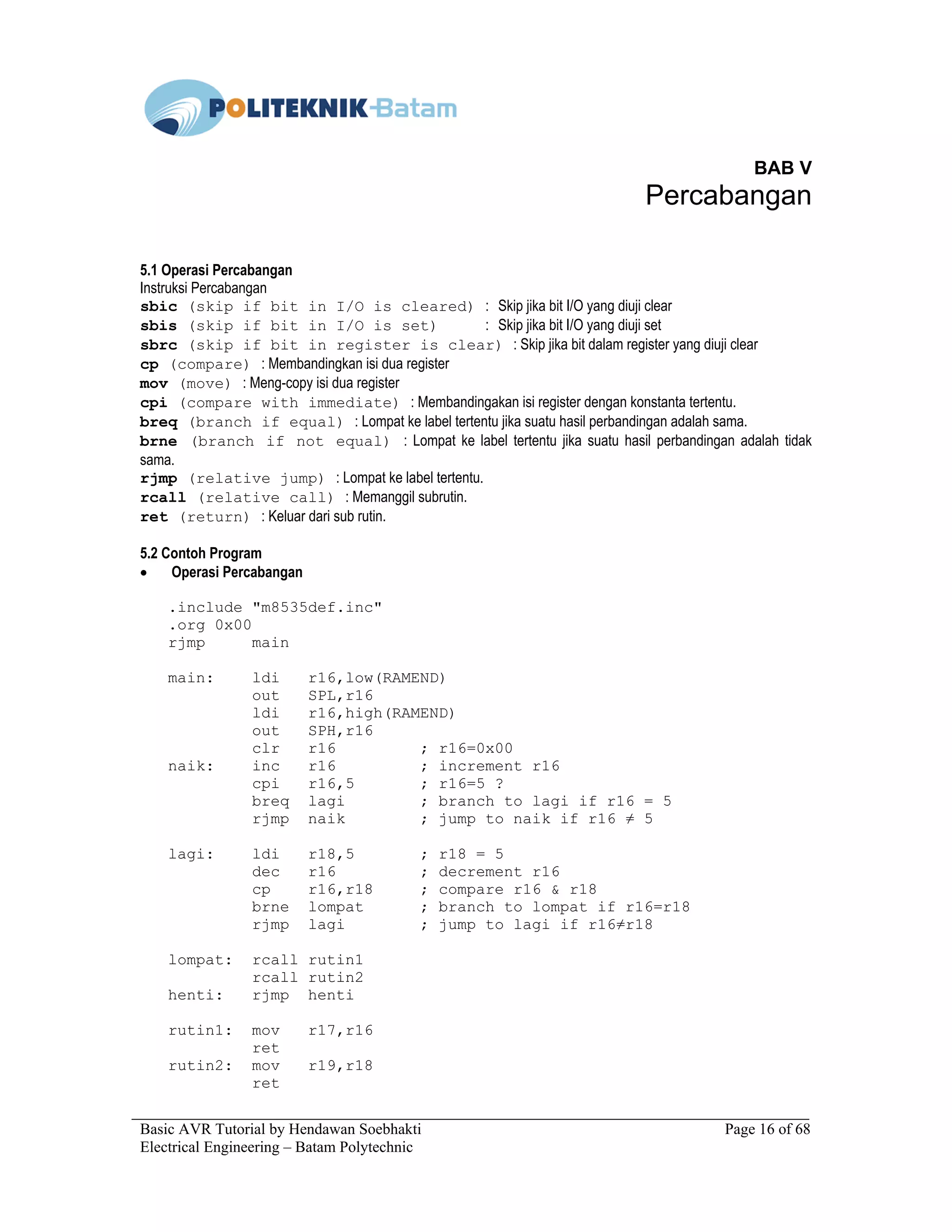 Basic avr-microcontroller-tutorial 8535 | PDF