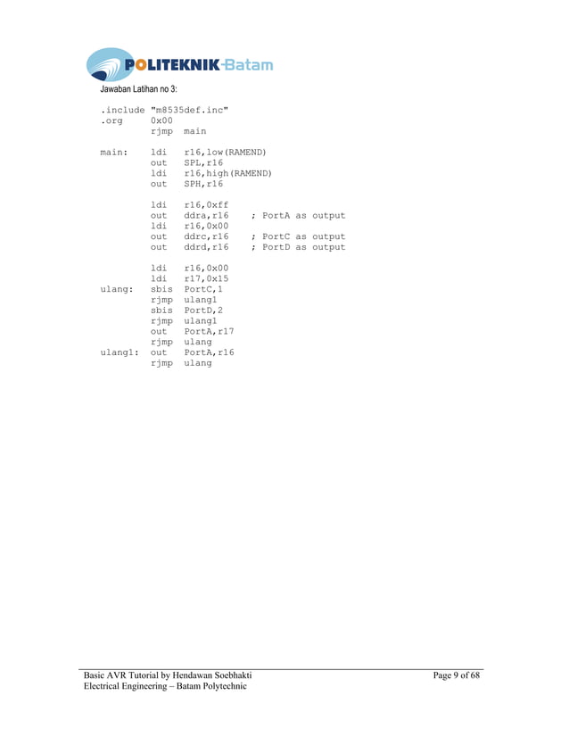 Basic avr-microcontroller-tutorial 8535 | PDF