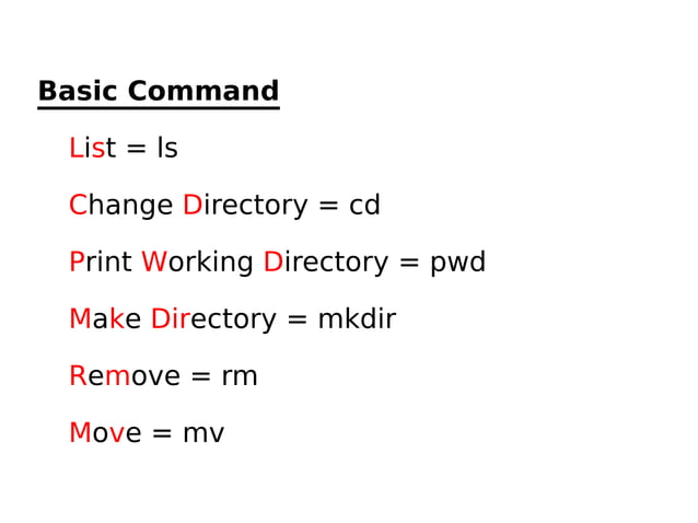 Basic Command | PPT