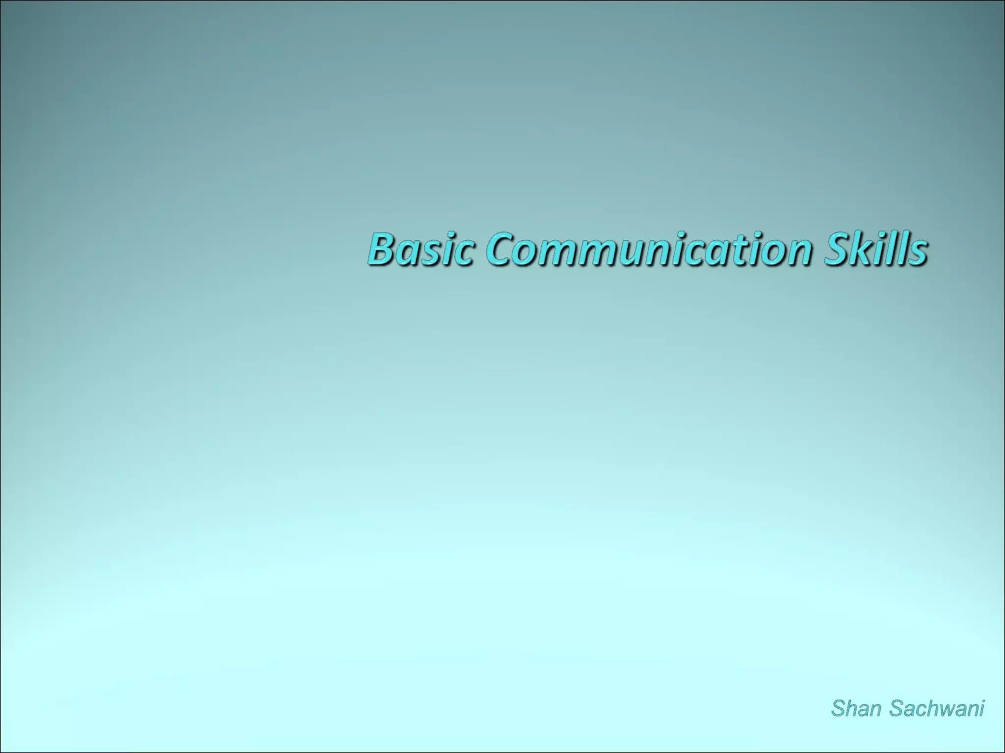 Basic Communication Skills | PPT