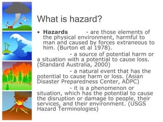 Basic-Concept-of-Hazard and its types in DRRR | PPTX