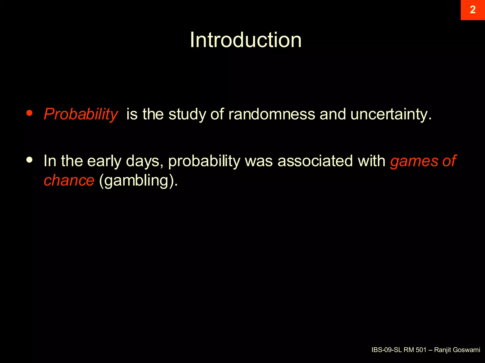 Basic Concept Of Probability | PPT