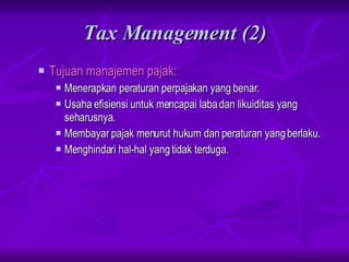 Basic Concept Of Tax Management | PPT