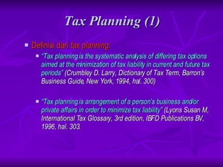 Basic Concept Of Tax Management | PPT