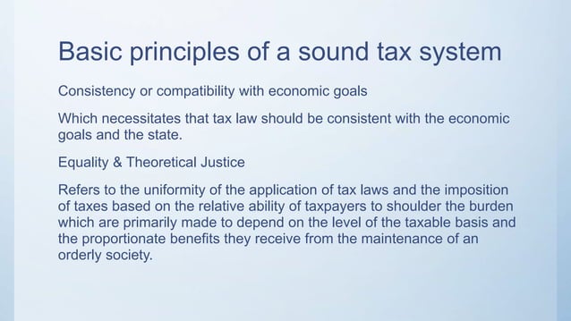 Basic concept-principle-of-taxation[1] | PPTX | Personal Taxes ...