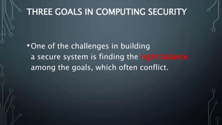 Basic concepts in computer security | PPTX