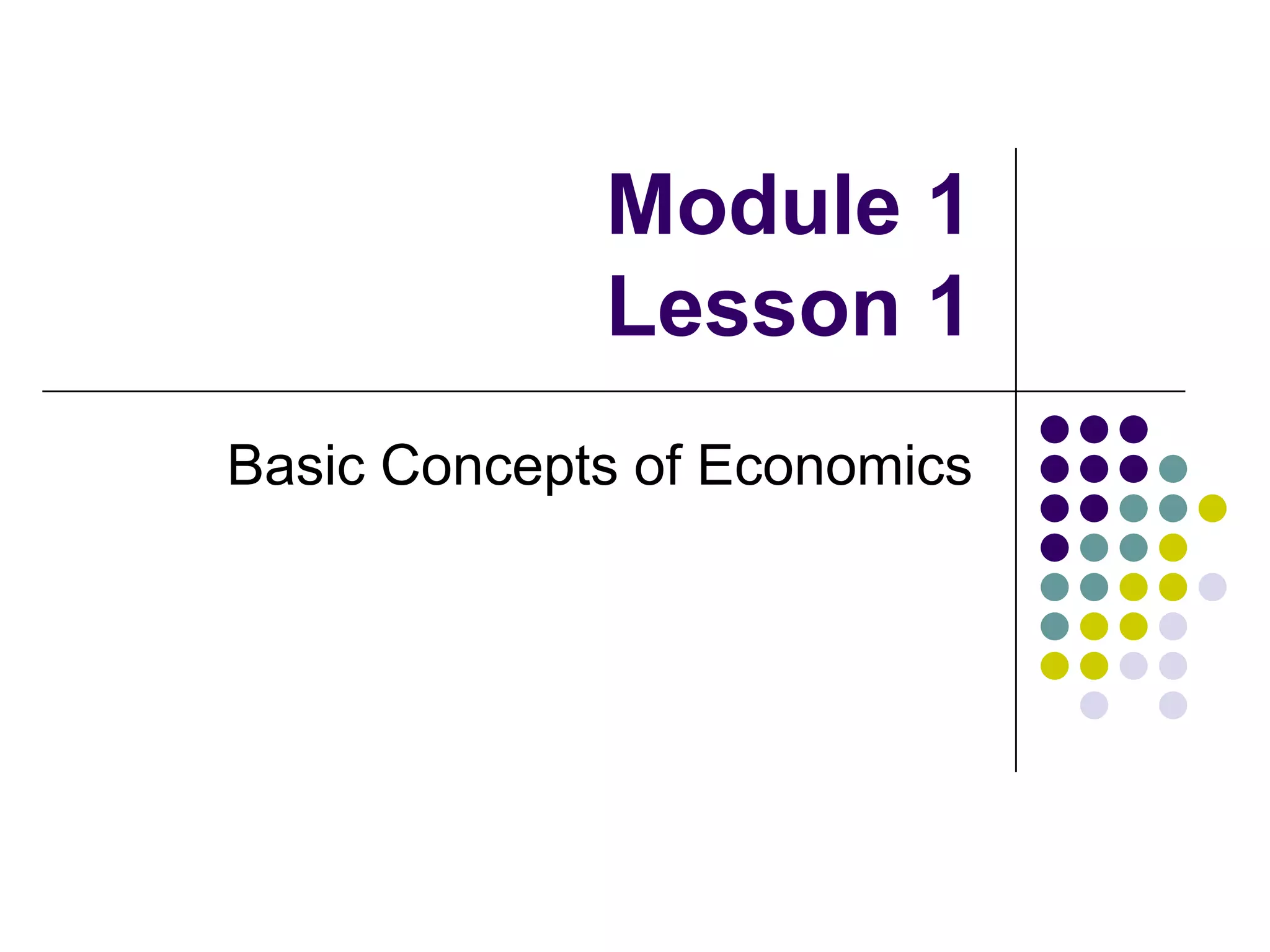 Basic Concepts Of Economics | PPTX