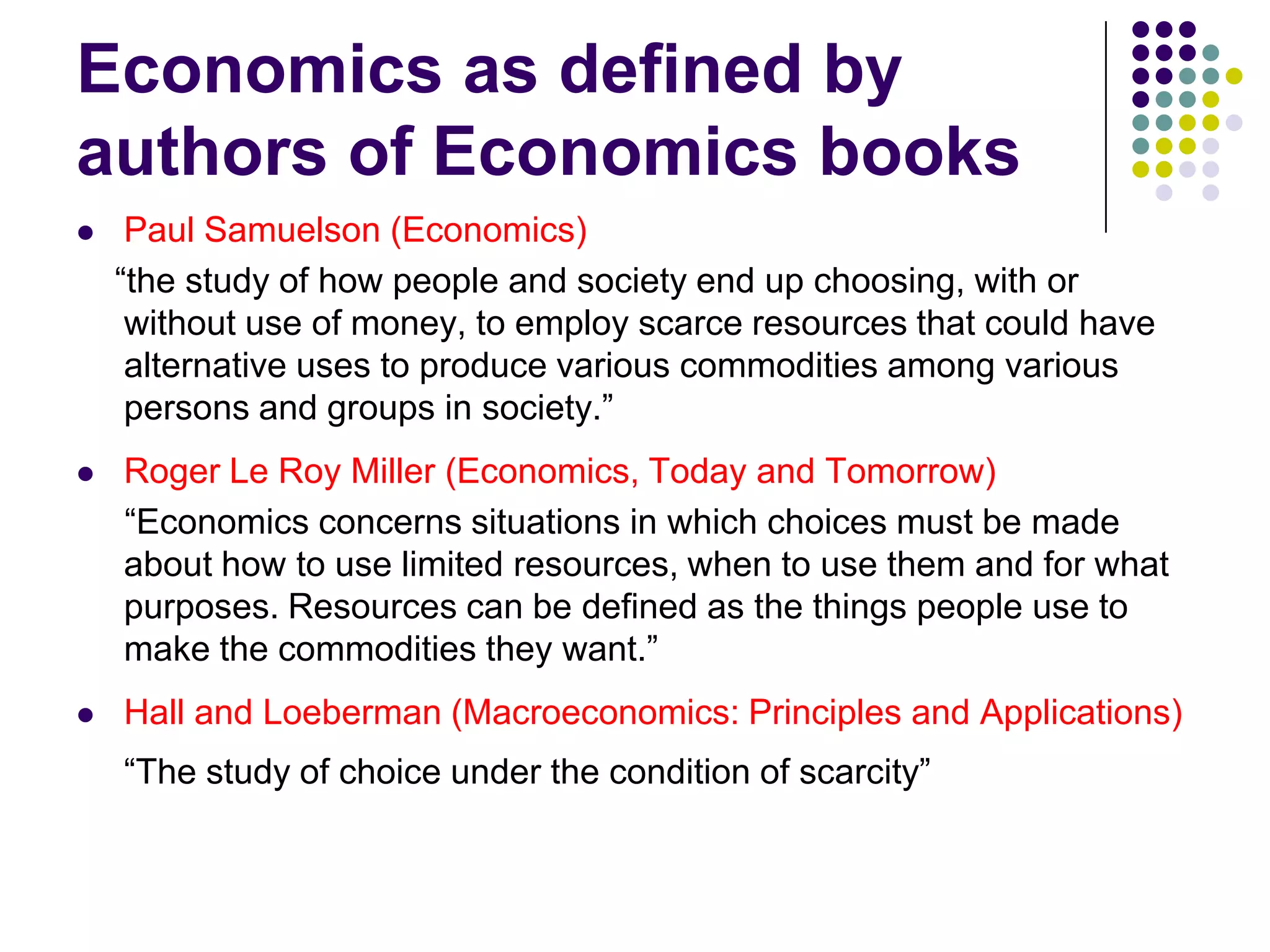 Basic Concepts Of Economics | PPTX