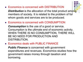 Basic Concepts Of Economics | PPTX