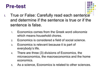 Basic Concepts Of Economics | PPTX