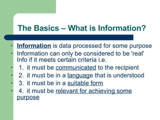 Basic Concepts Of Information Technology (It) | PPT