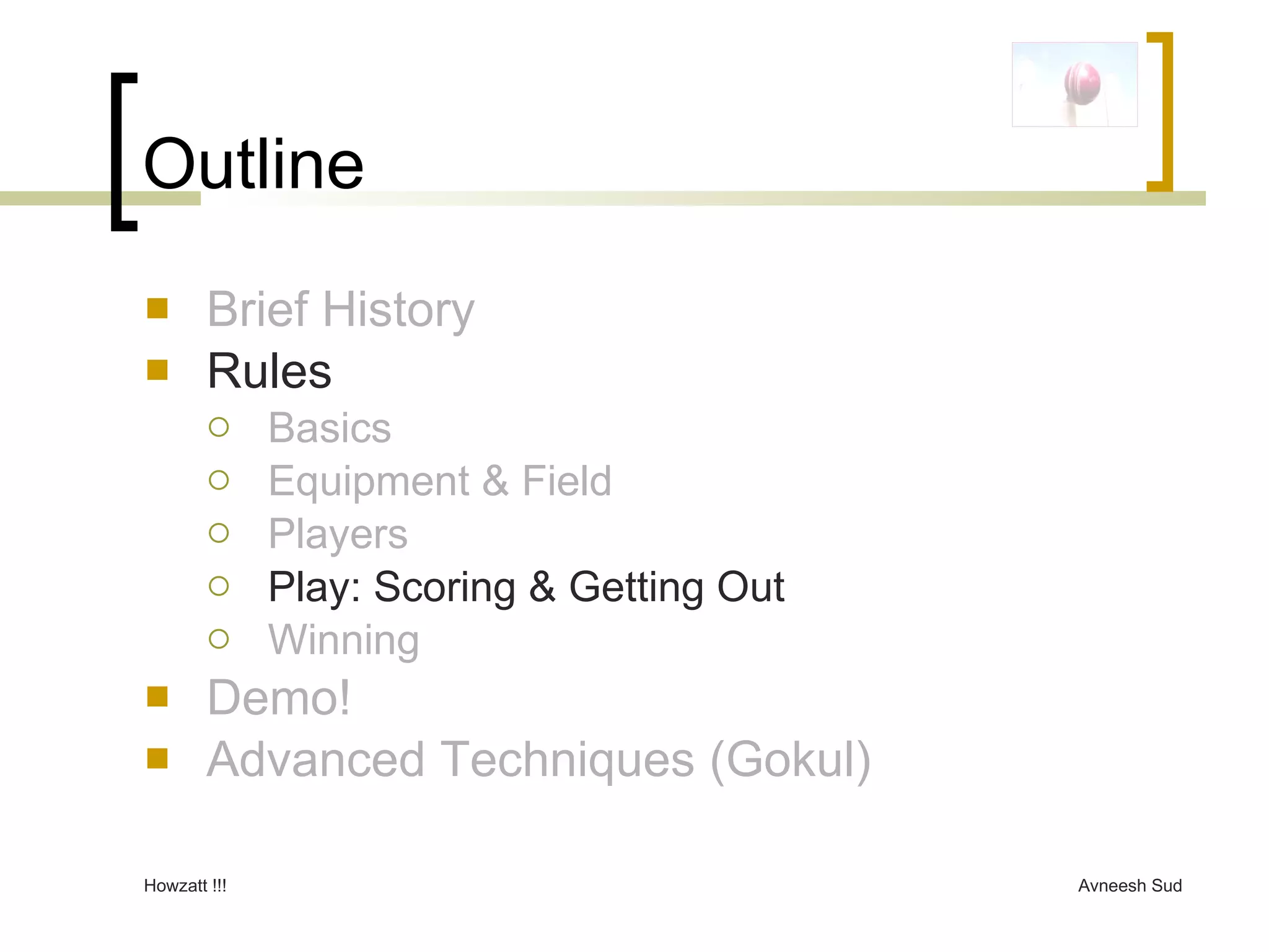 Basic Cricket Rules | PPT