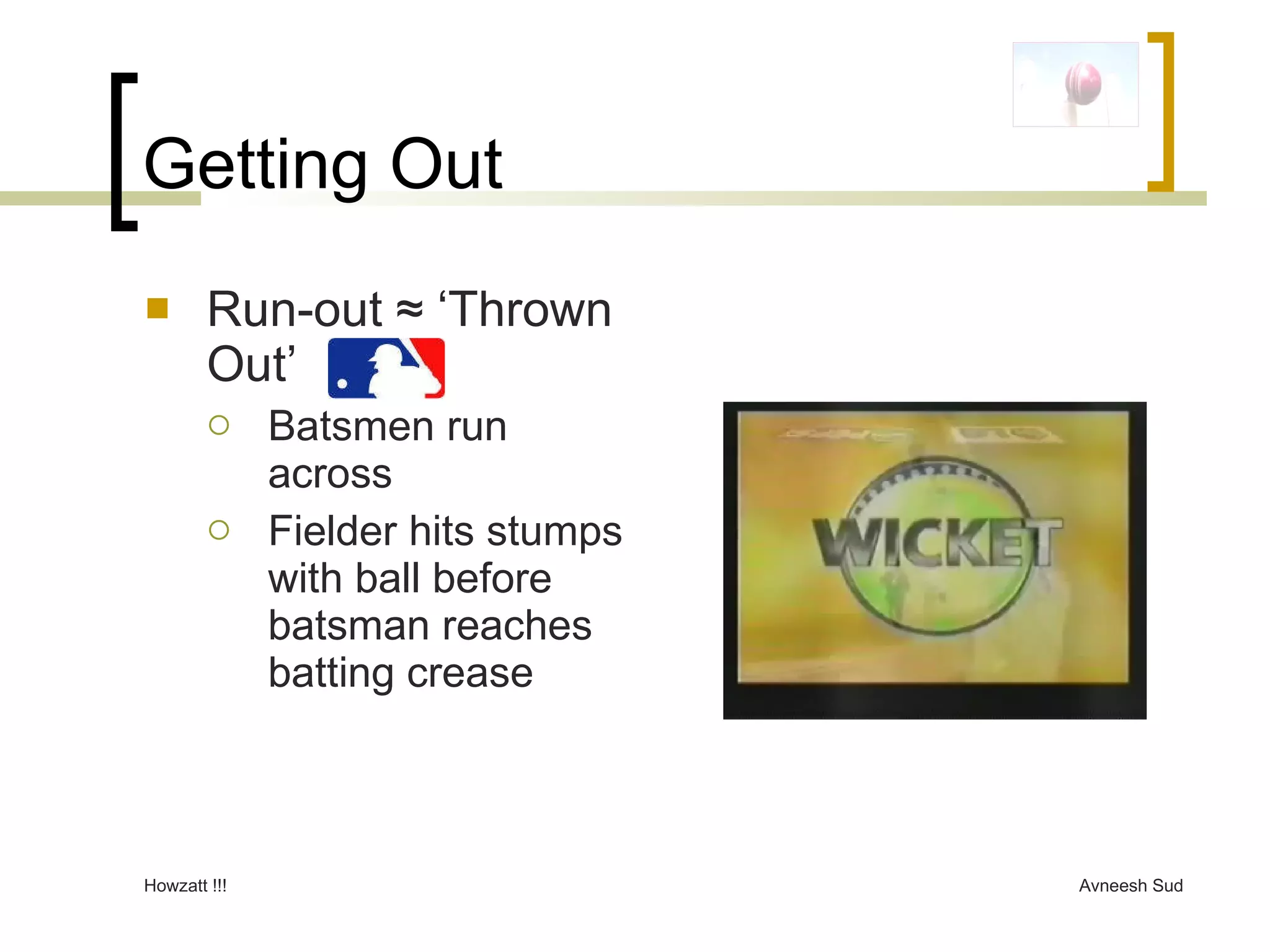 Basic Cricket Rules | PPT