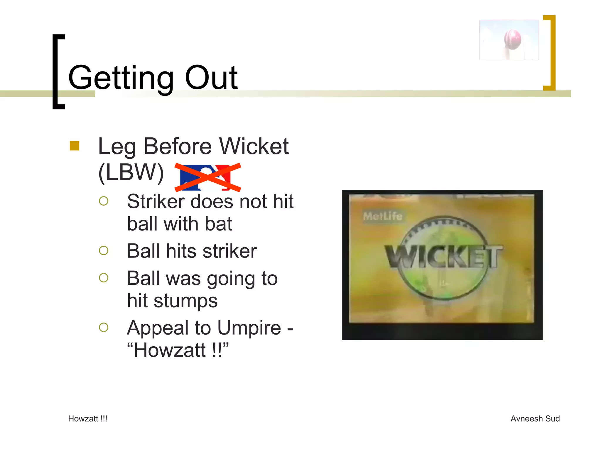 Basic Cricket Rules | PPT