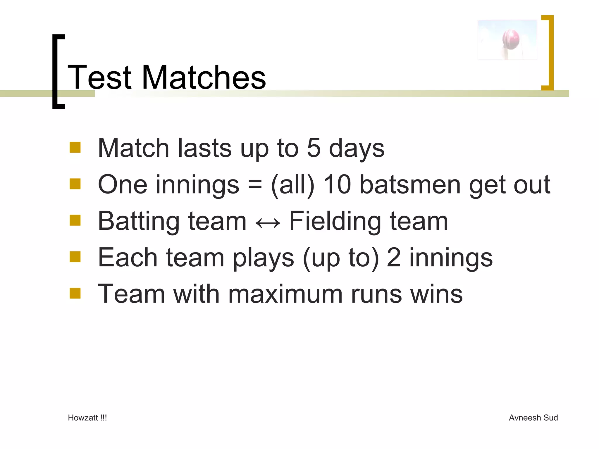 Basic Cricket Rules | PPT