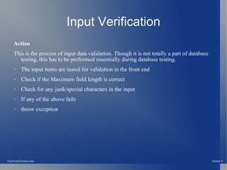 Basic Database Testing | PPT