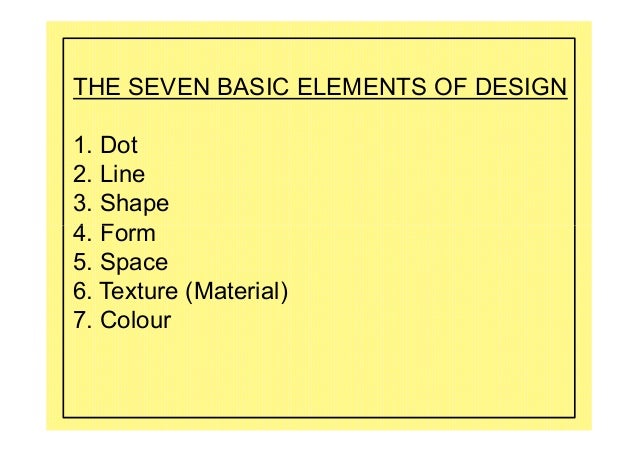 Basic elements of design