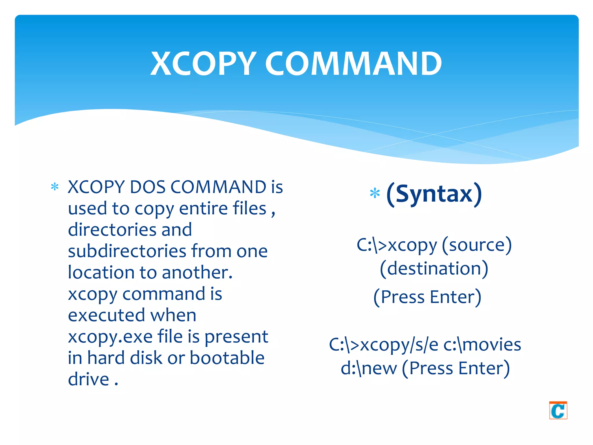 Basic dos-commands | PPTX