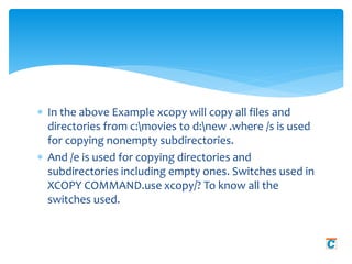 Basic dos-commands | PPTX | Operating Systems | Computer Software and ...