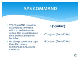 Basic dos-commands | PPTX