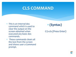 Basic dos-commands | PPTX