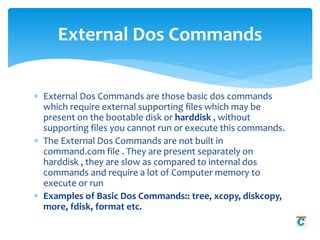 Basic dos-commands | PPT
