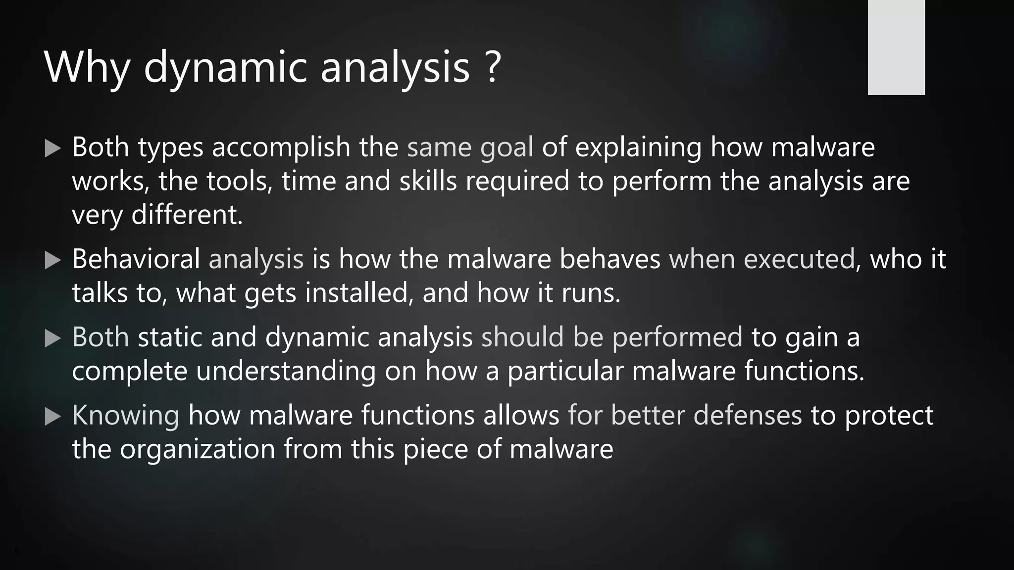 Basic Dynamic Analysis of Malware | PPTX