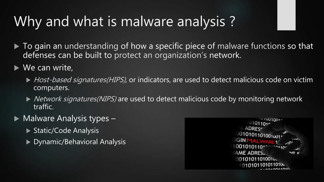 Basic Dynamic Analysis of Malware | PPTX | Operating Systems | Computer Software and Applications