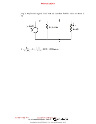 Basic Electrical Engineering All Unit Notes Pdf