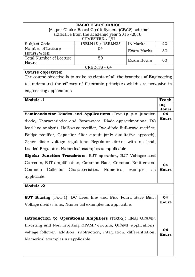 Basic electronics | PDF