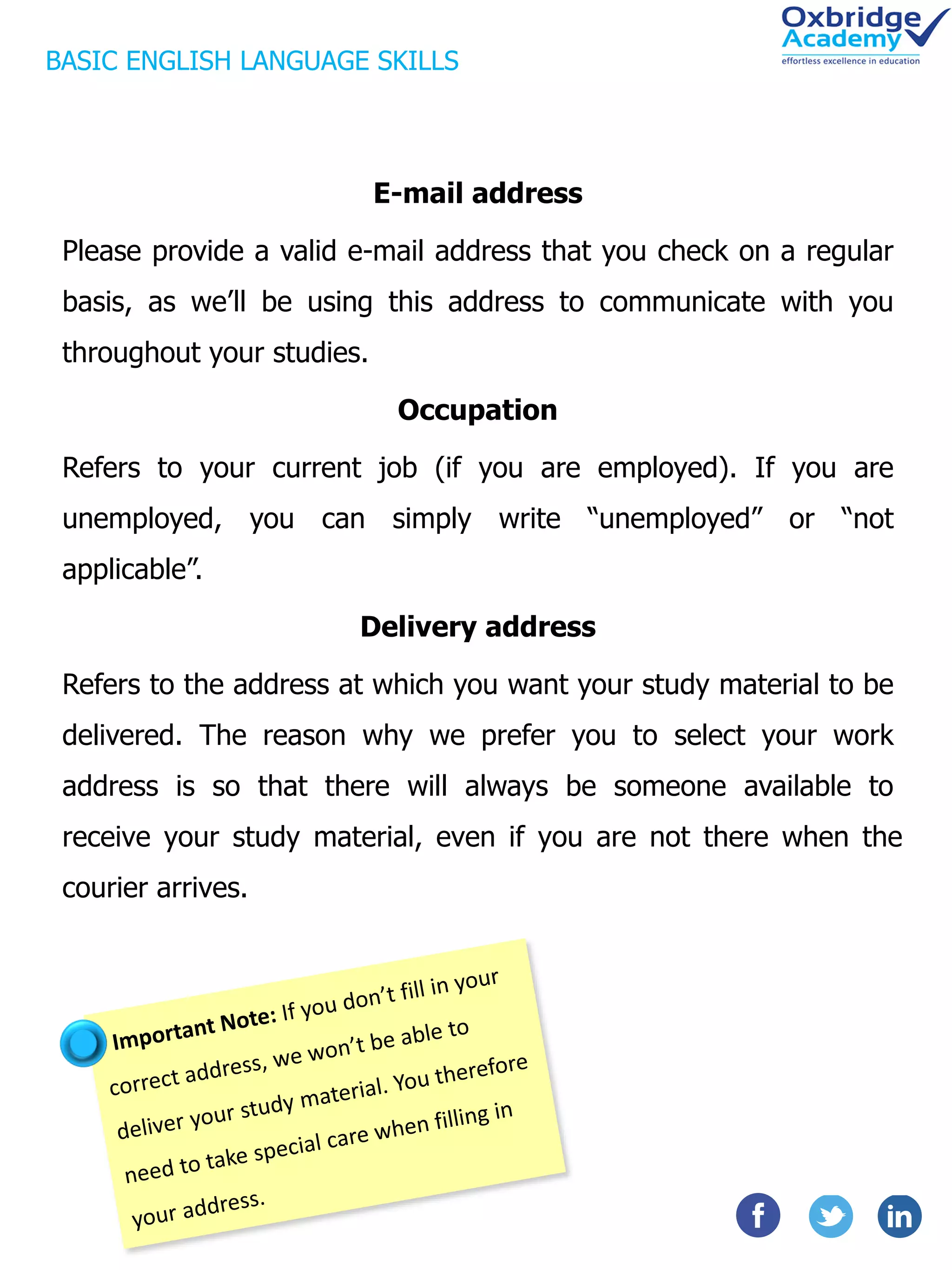 Basic English Language Skills (E-Book) | PDF