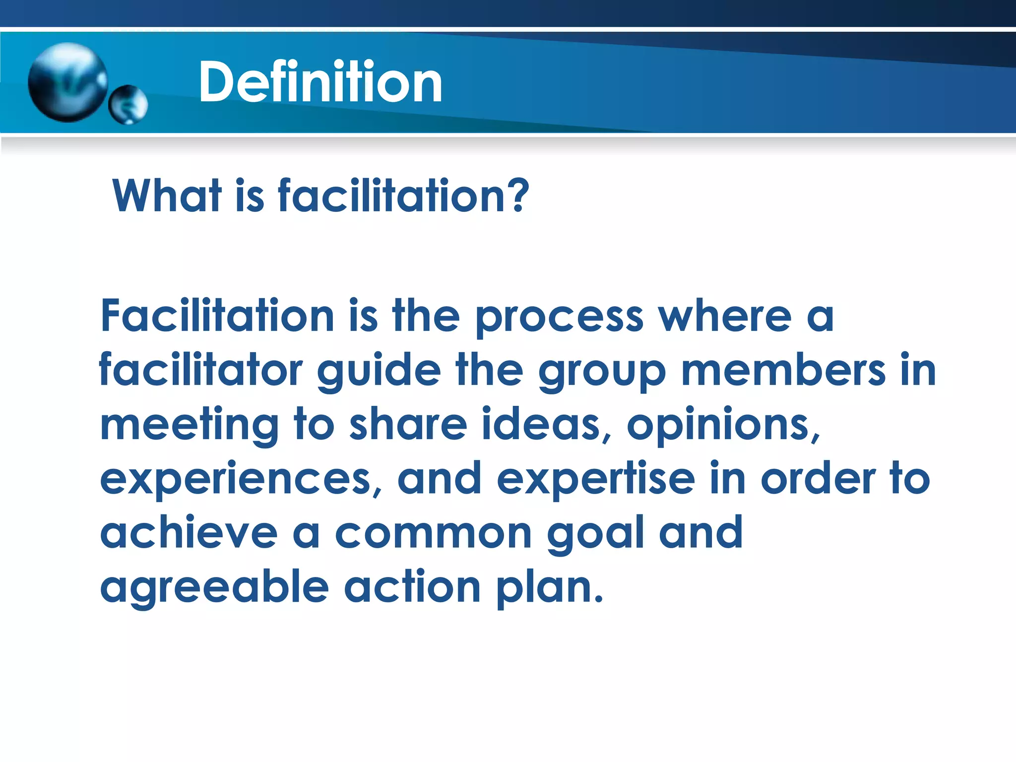 Basic Facilitation Skills | PPT