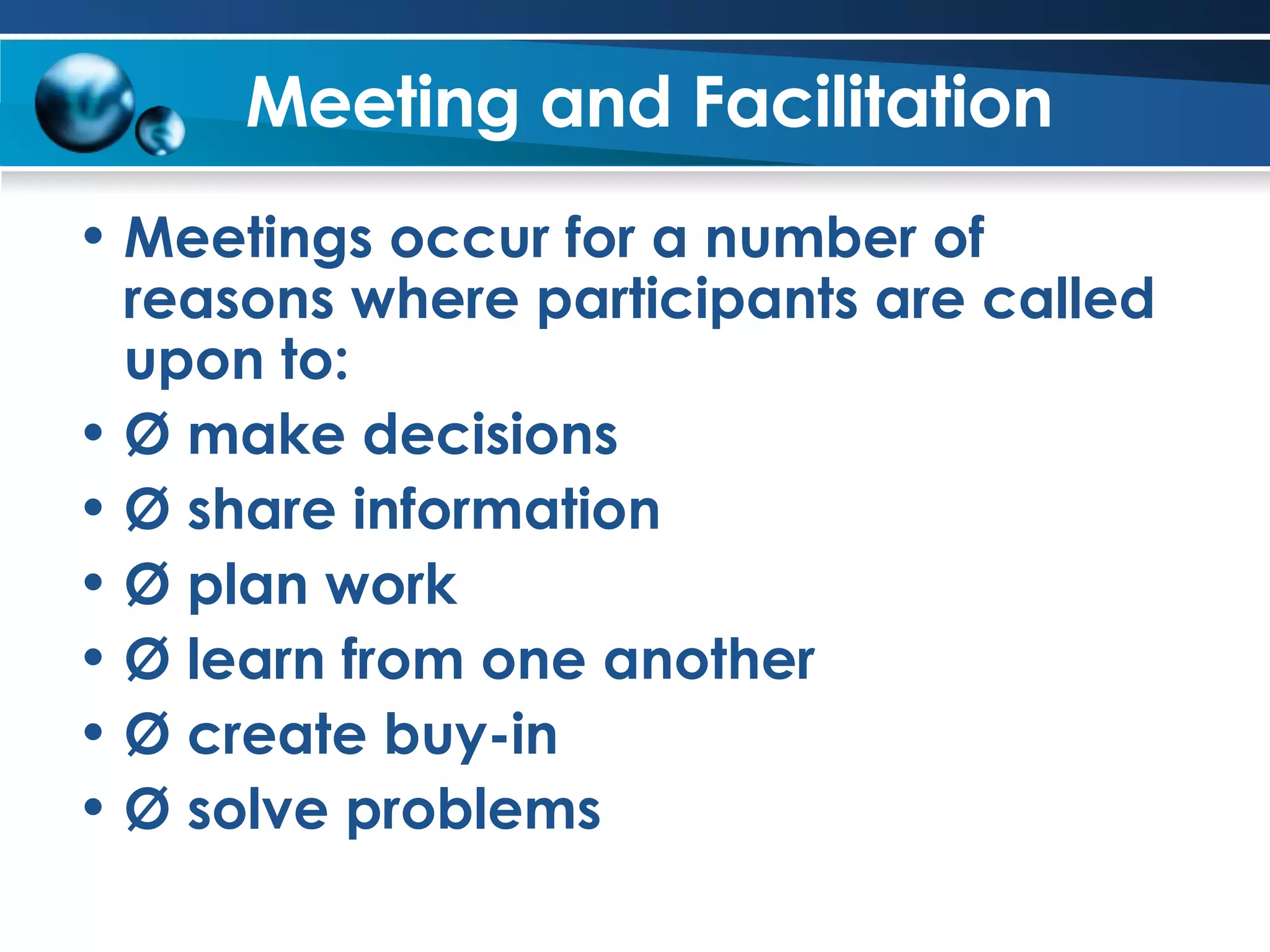 Basic Facilitation Skills | PPT
