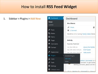 RSS Feed Widget - Basic guide | PPTX