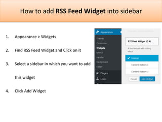 RSS Feed Widget - Basic guide | PPTX