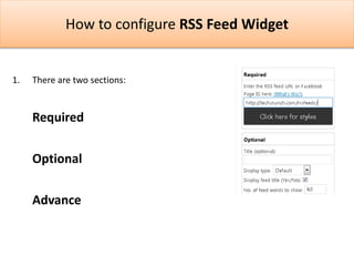 RSS Feed Widget - Basic guide | PPTX