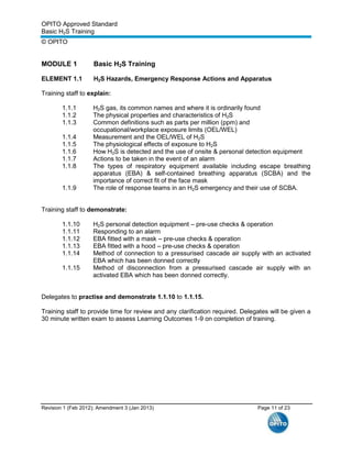 basic-h2s-training Opito.pdf The requirements | PDF
