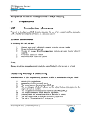 basic-h2s-training Opito.pdf The requirements | PDF