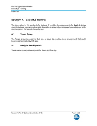 basic-h2s-training Opito.pdf The requirements | PDF